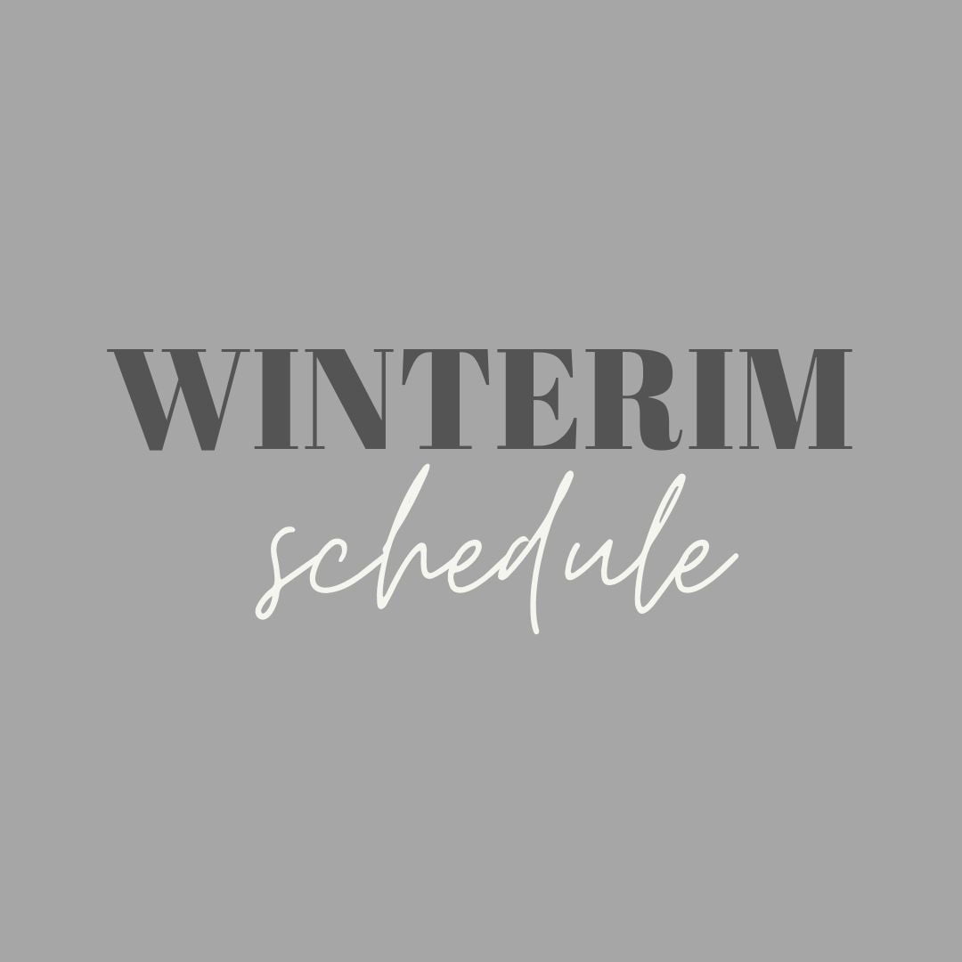 Winterim Schedule and Instructions - Draper Campus 3